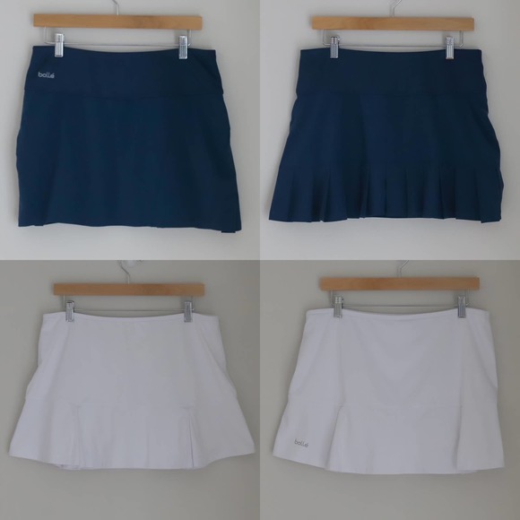 bolle | Skirts | Bolle Womens Pleated Tennis Skirts Navywhite Set Of 2 ...